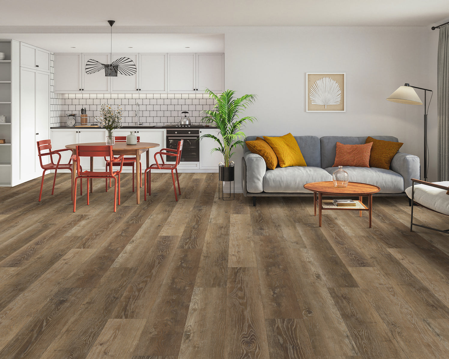 Boardwalk Luxury Vinyl Flooring in Homewood Oak | TRUCOR
